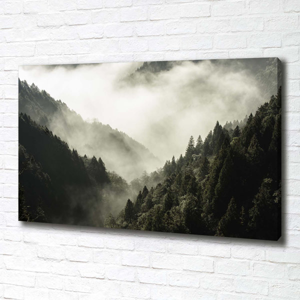 Union Rustic Nebel über dem Wald - Kunstdrucke auf Leinwand | Wayfair.de